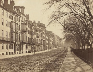 Beacon Street looking east from Charles Street, Boston - Lost New England